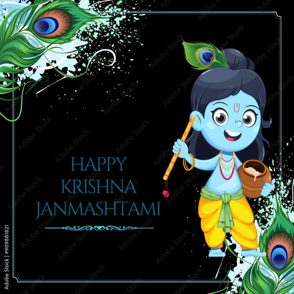 Lord Krishna Smiling Dancing And Eating Butter ' Honlding Flute And His ...