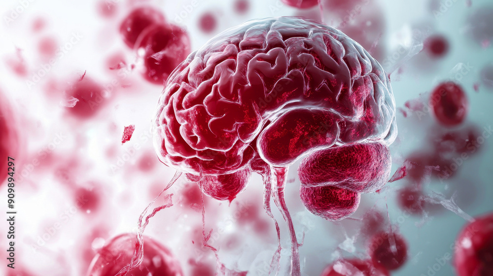 World Stroke Day. the human brain. pain in the head. problems with the ...