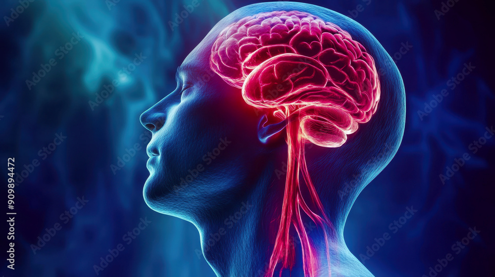 World Stroke Day. the human brain. pain in the head. problems with the ...