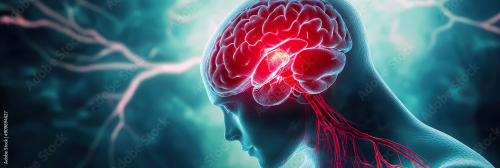 World Stroke Day. the human brain. pain in the head. problems with the ...