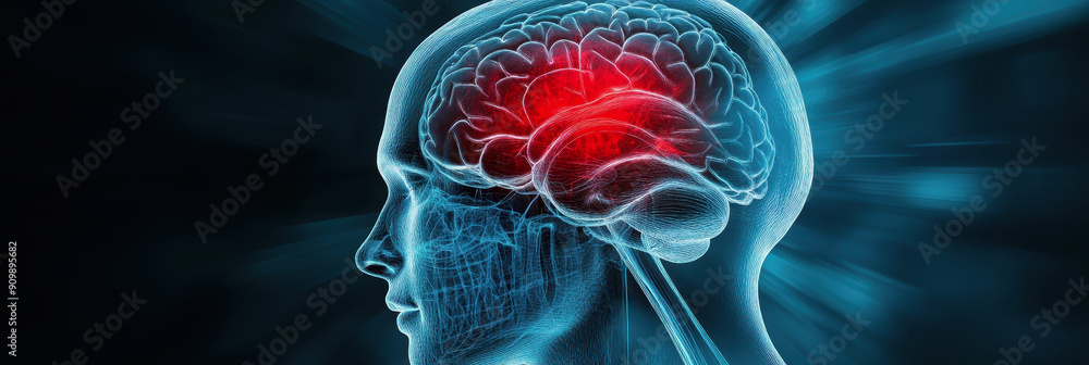 World Stroke Day. the human brain. pain in the head. problems with the ...