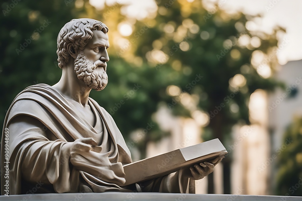 statue aristotle greek philosopher great thinker sculpture park ...