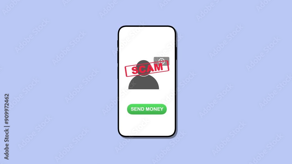 Grey person icon, requesting money, appearing inside an animated ...