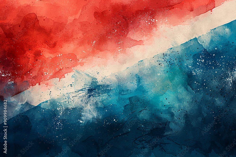This digital artwork of the Norwegian flag incorporates elements of ...