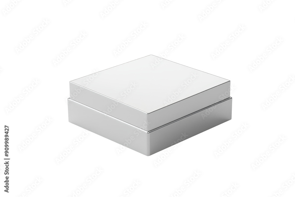 Blank white square gift box isolated on transparent background. perfect ...