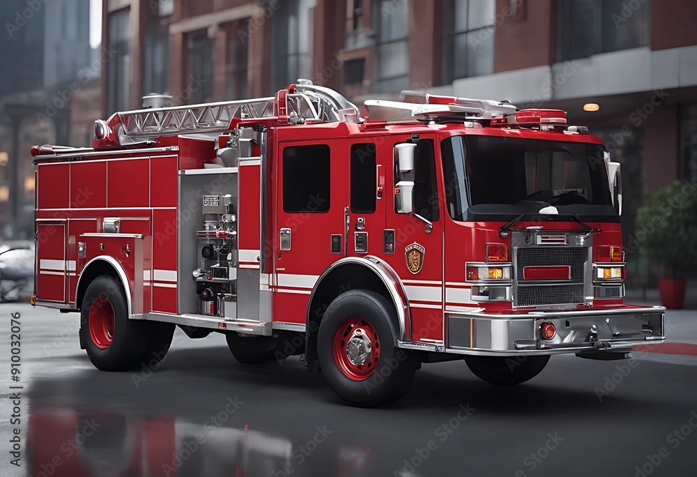 firetruck generic angled call illustration responding series view first ...