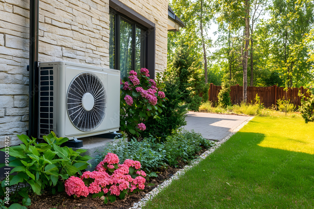 Installation of Air Conditioner Outdoor Unit Compressor Outside the ...