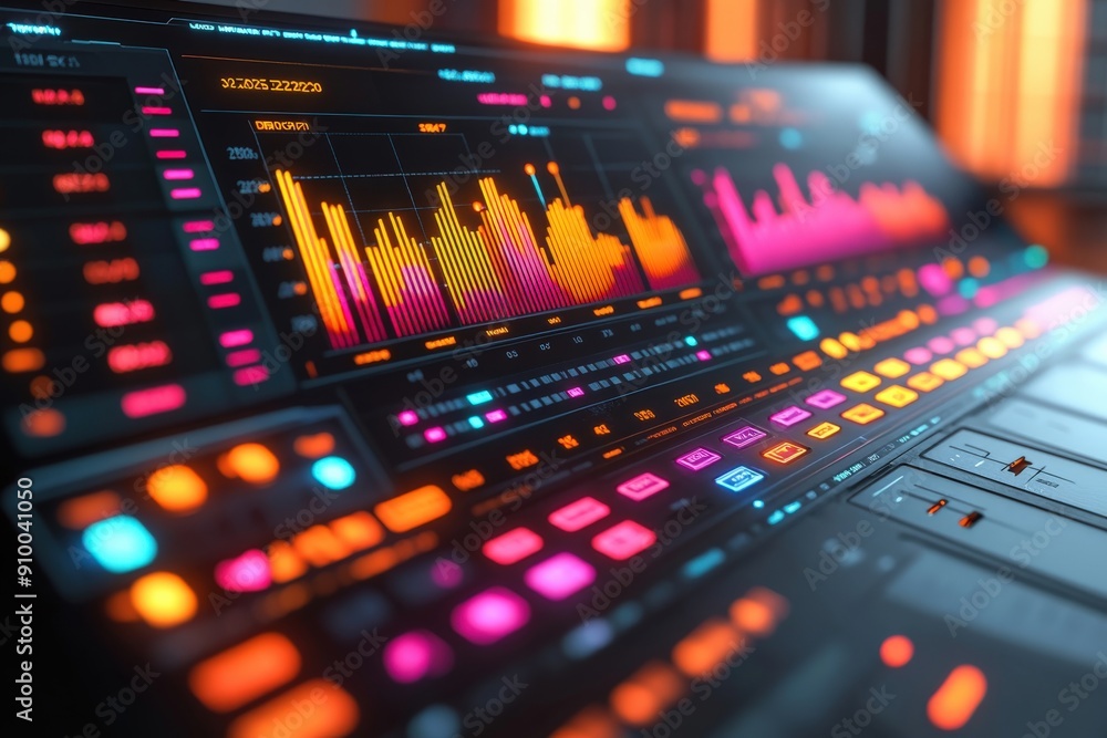 Marketing online with analytics performance: A detailed 3D render of ...