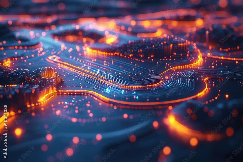 Marketing online with analytics traffic: A 3D render showing strategies ...