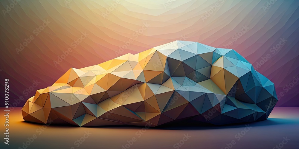 Low poly rock background with a gradient color scheme, low poly, rocks ...