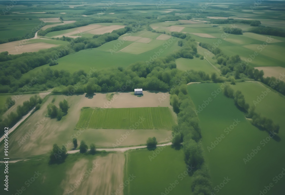 view rural sky area Aerial blue green Moldova Land Landscape Field Air ...