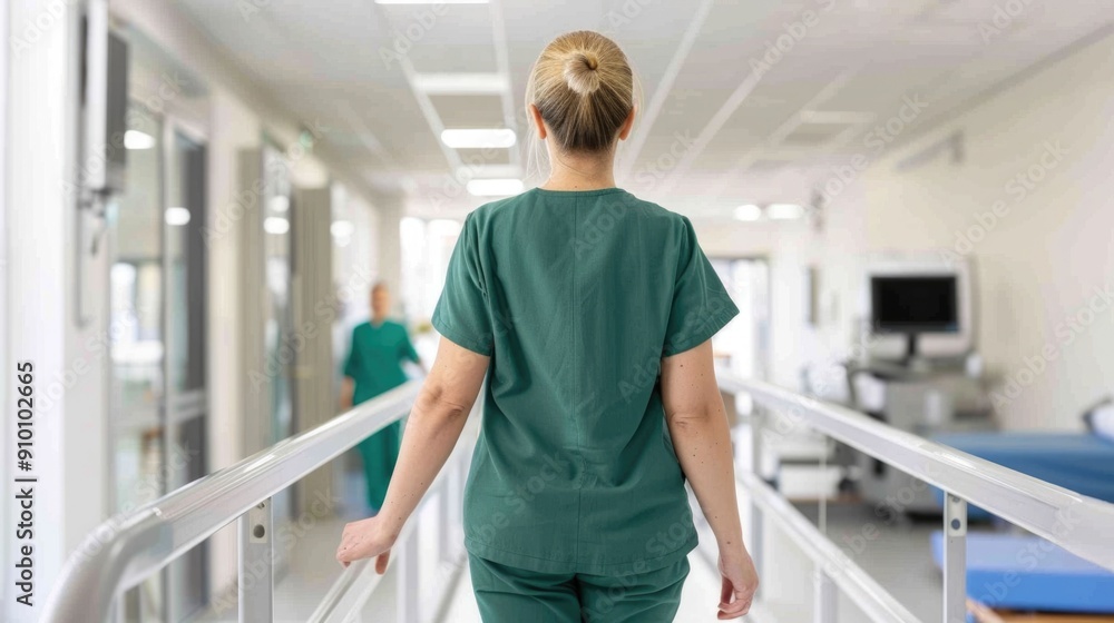 Healthcare professionals helping a patient with mobility exercises in ...