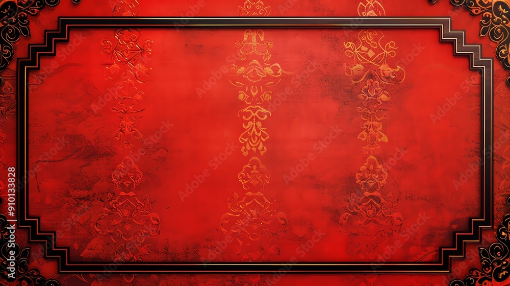 Feng Shui Mirrors, border, background wallpaper, blank in the middle ...