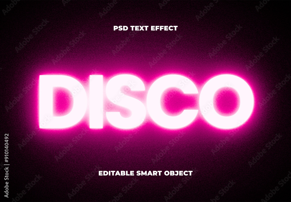 Vintage Neon Glow Text Effect Set Stock Template | Adobe Stock