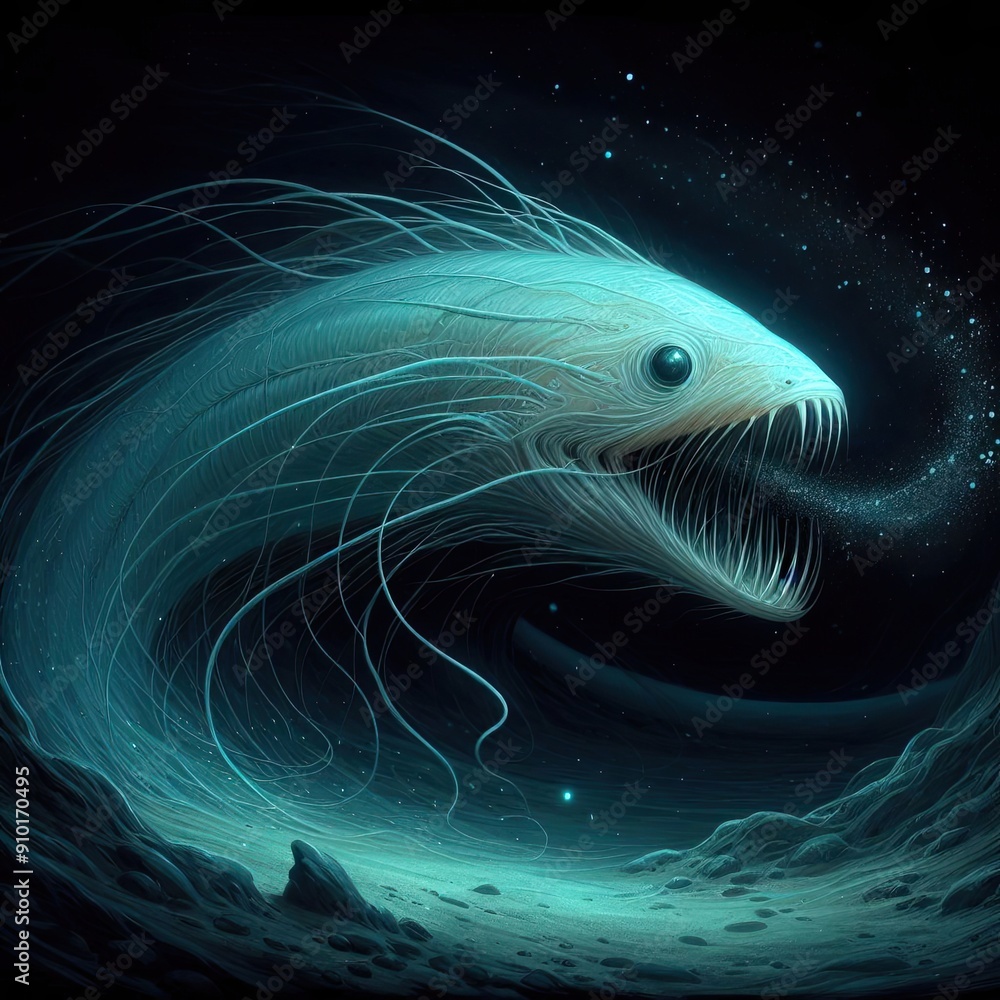 Abyssalwhisper A ghostly eel that whispers forgotten secrets from the ...