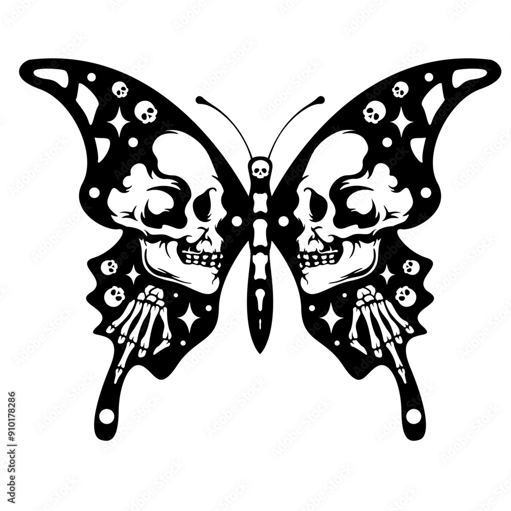 Butterfly Skull | Flying Insect | Skeleton Head | Butterfly | Skull ...