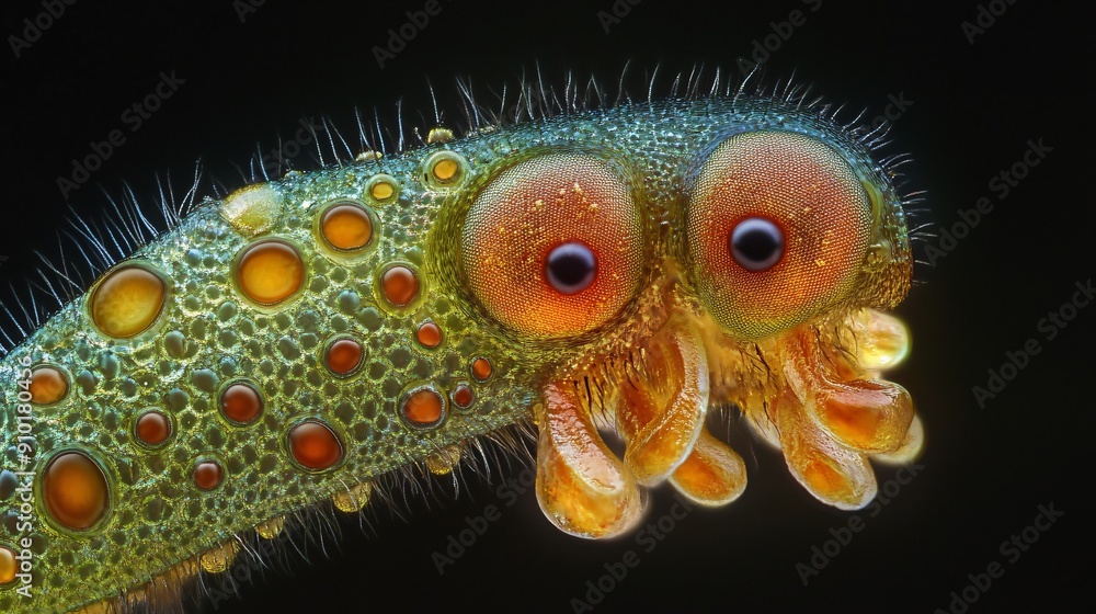 A high-resolution microscopic view of an insect's ovipositor reveals ...