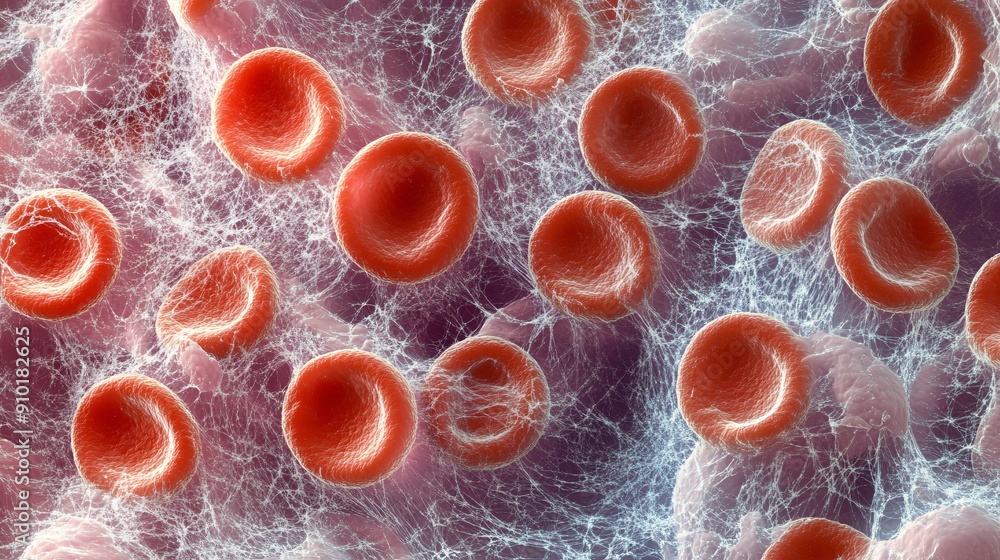 A high-resolution microscopic view reveals the intricate details of ...