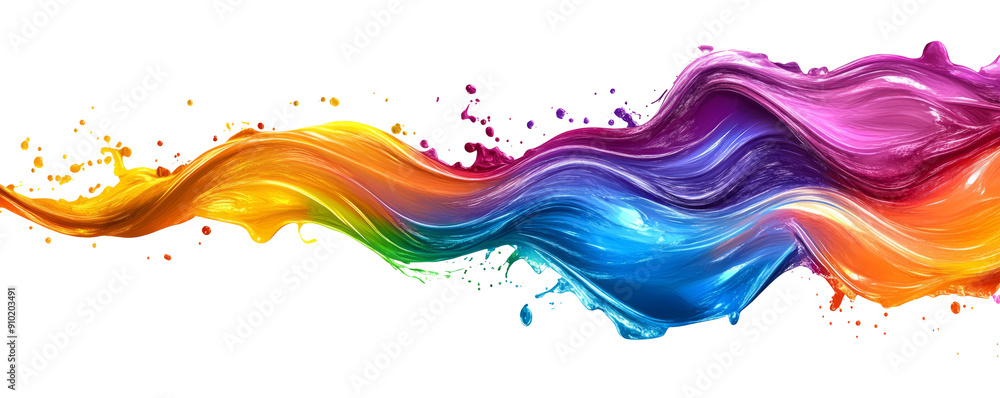 color gradient brush stroke isolated on white or transparent Stock ...