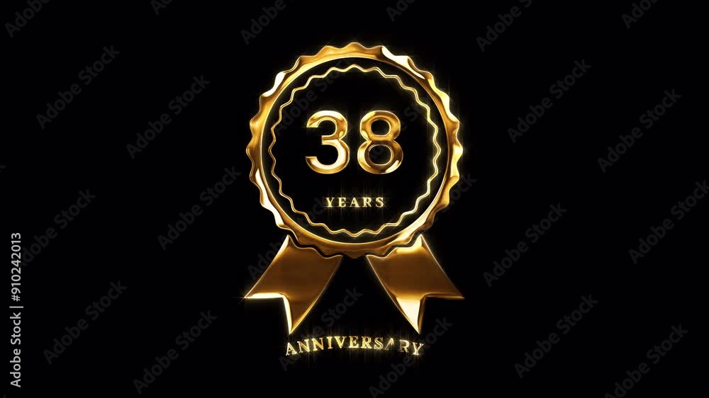 38th Anniversary Celebration. Happy 38 Years Anniversary Animation in ...