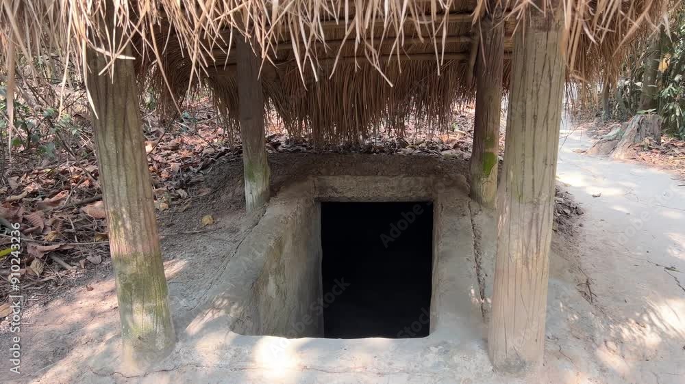 dungeon entrance tunnel camouflaged Cu Chi tunnels were the Viet Cong's ...