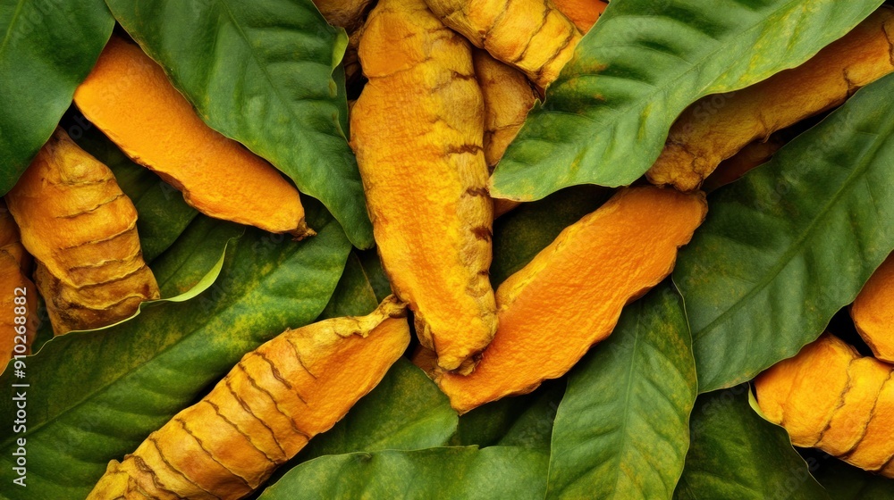 The medicinal herb spice plant is a type of turmeric with leaves or the ...