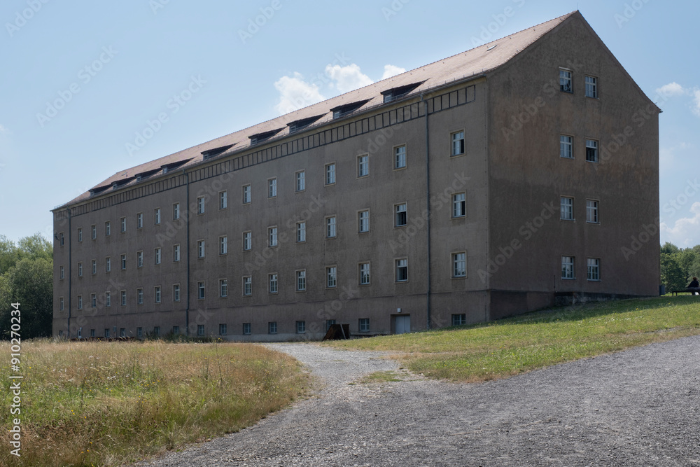 Buchenwald concentration camp. Former storage depot where the civilian ...