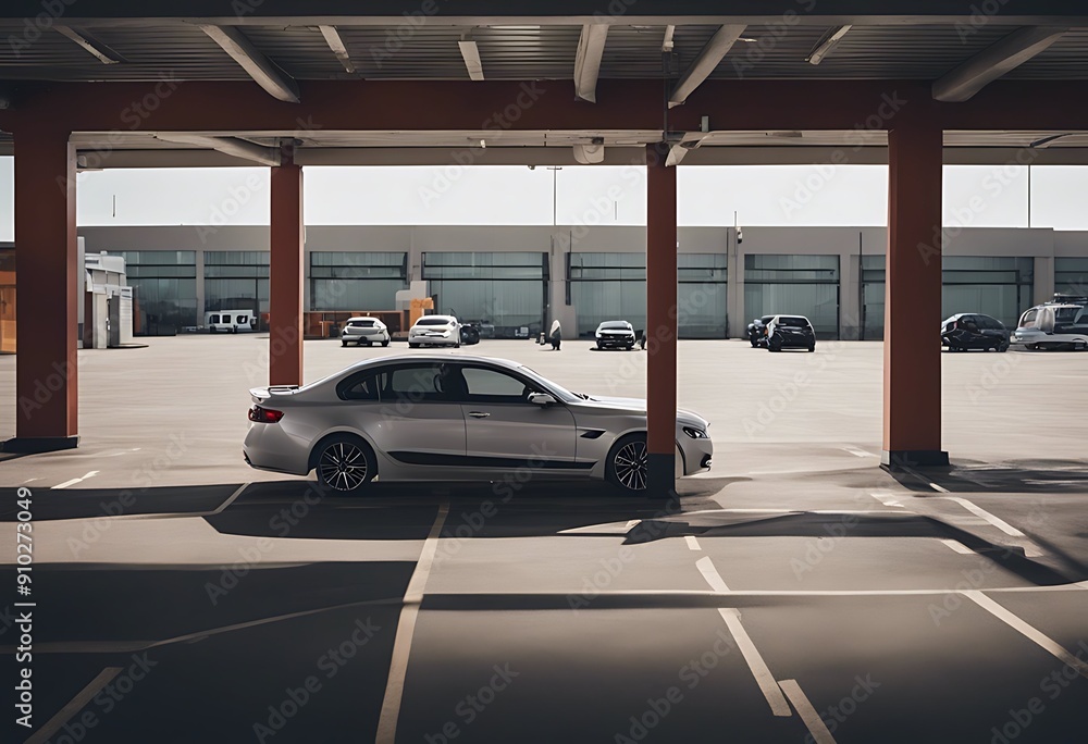 car empty lots parking public outdoor transportation road traffic ...