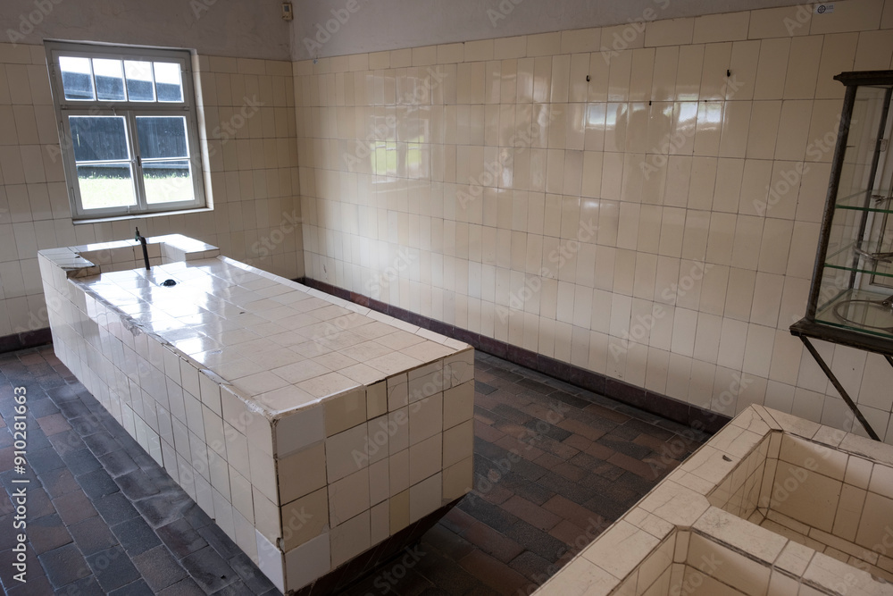 Dissection room in Buchenwald concentration camp. Here the golden teeth ...