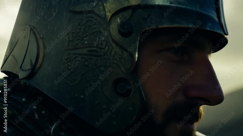 Medieval Warrior's Armor: Close-Up View Stock ビデオ | Adobe Stock