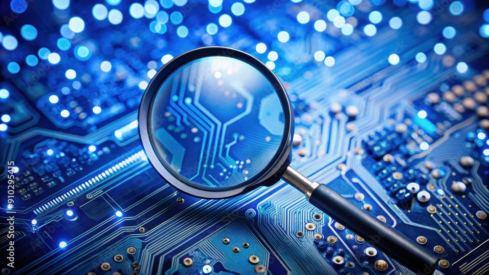 High-Resolution Inspection of Computer Motherboard Through Magnifying ...