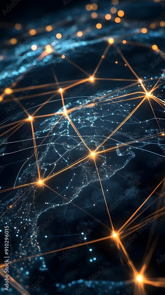 Digital of Worldwide Network Connection and Global Linkage Stock ...