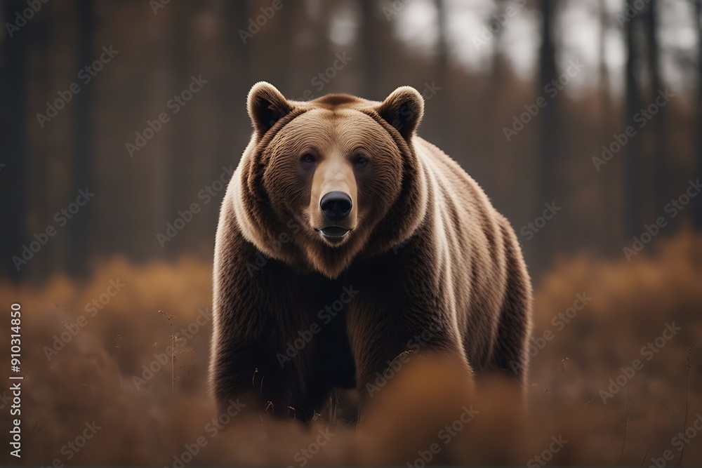 big bear brown mammal animal predator wild nature wildlife powerful ...