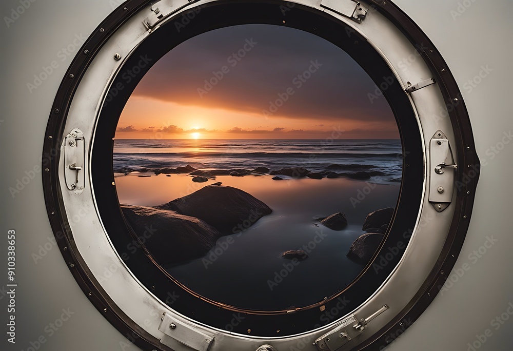 window porthole ship nautical frame framing bronze brass hole circle ...
