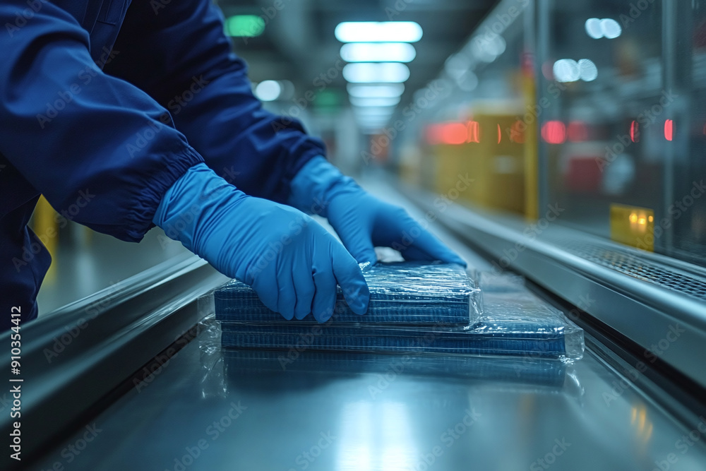 Photograph of a Customs Officer Using a Scanner to Inspect Goods ...