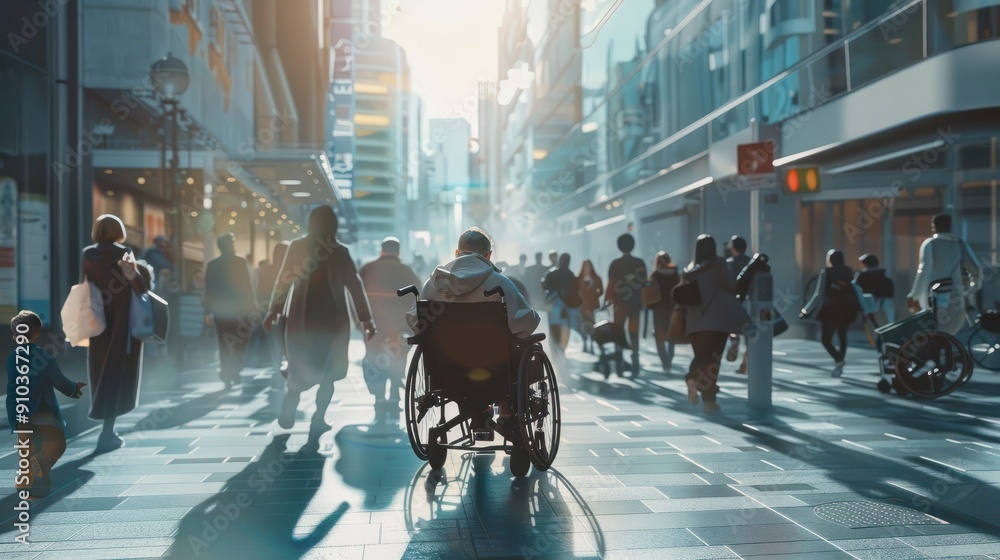 A photograph capturing the determination of disability rights activists ...