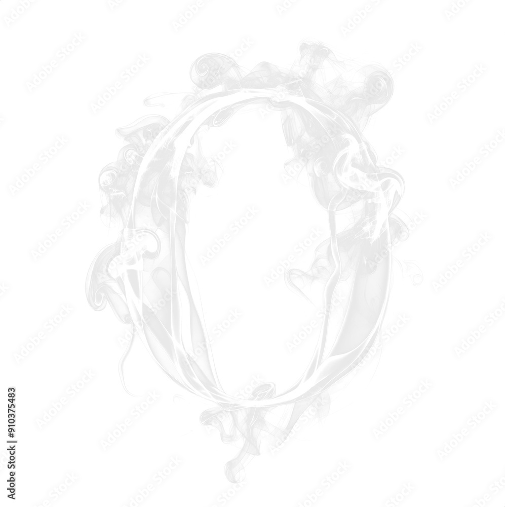 Number Zero made of smoke. White smoke alphabet collection with numbers ...
