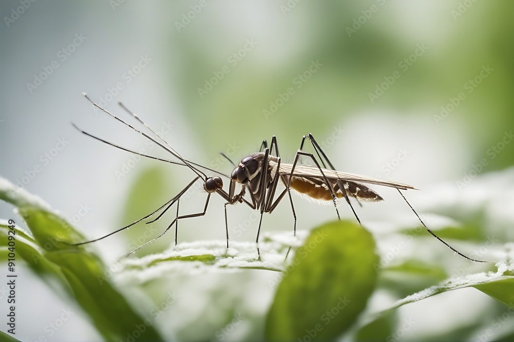 small white mosquito isolated insect pest animal stinger stinging wing ...