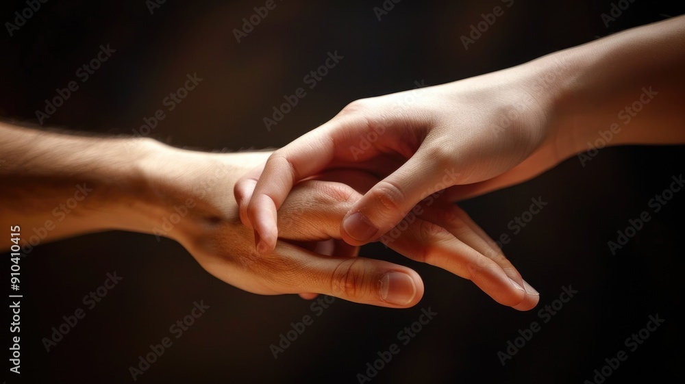 Romance picture of person hold lovely couple hand. Romantic people ...