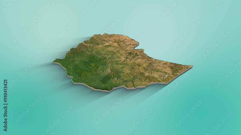 Ethiopia Map Animation. 3d animation of Ethiopia map Stock 비디오 | Adobe ...
