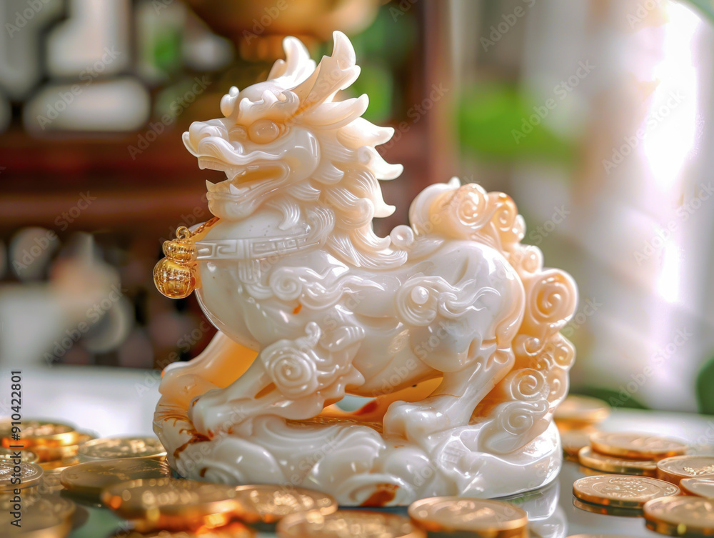 Jade Pixiu statue,pixiu symbol,pixiu Chinese,Pixiu is a symbol of good ...