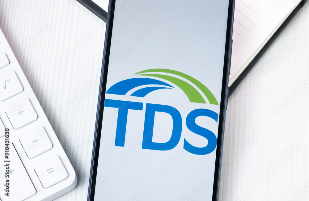 New York, USA - 1 August 2024: Telephone and Data Systems TDS Logo on ...