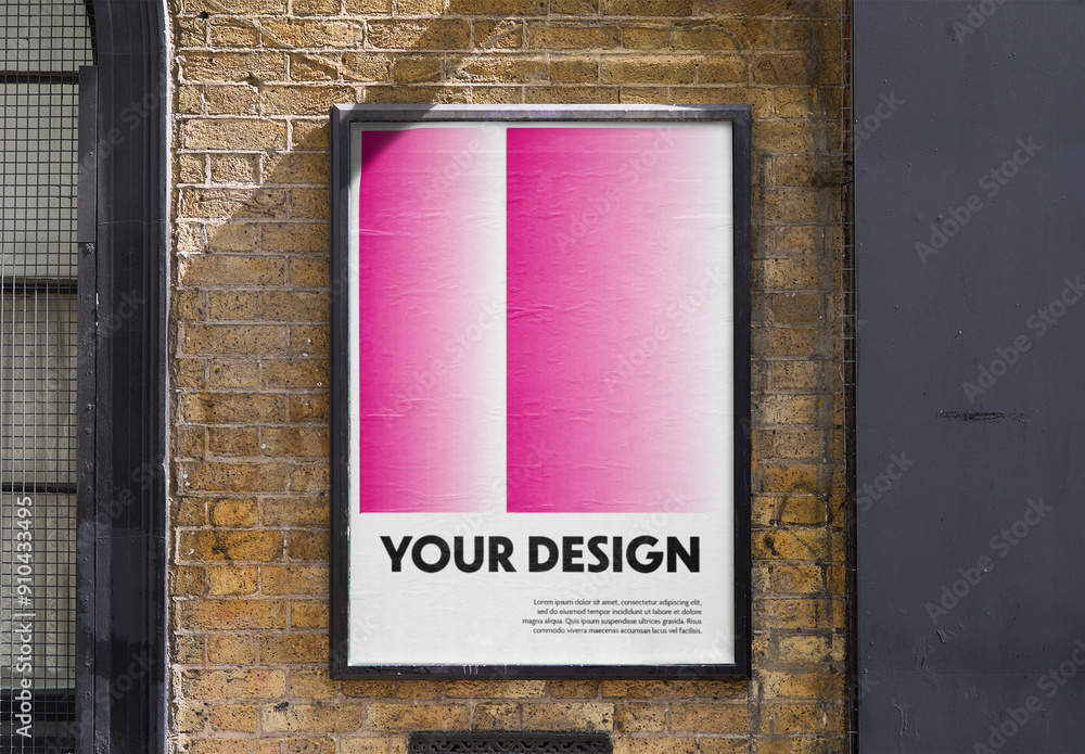 Modelo de Outdoor Poster Frame Mockup do Stock | Adobe Stock