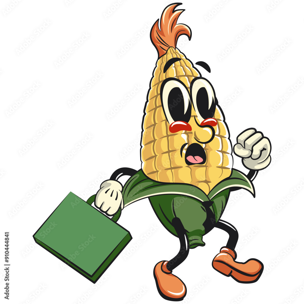 character of a cute corn cartoon vector isolated clip art mascot ...