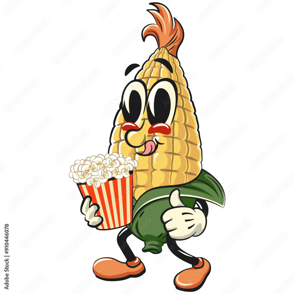 character of a cute corn cartoon vector isolated clip art mascot ...