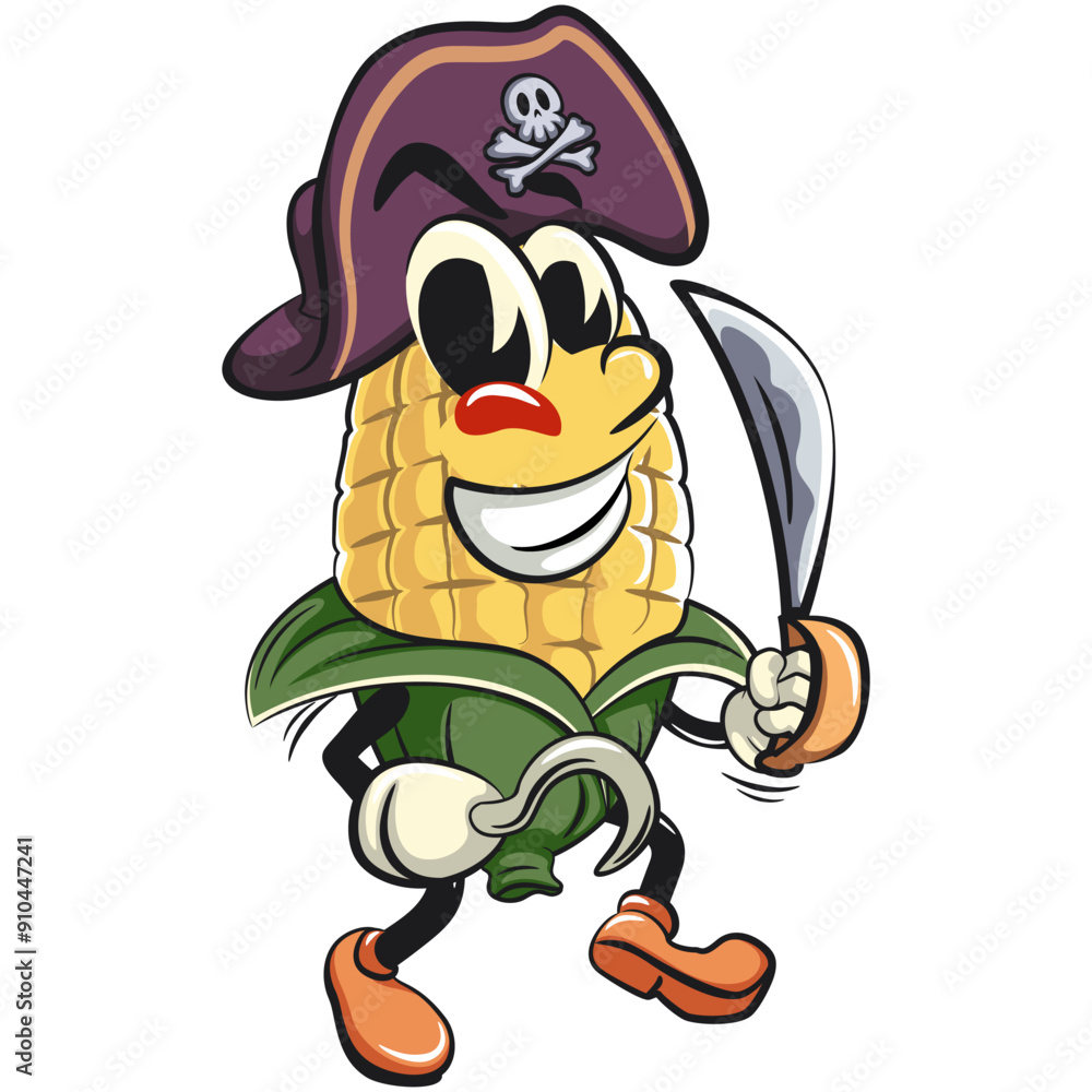 character of a cute corn cartoon vector isolated clip art mascot ...