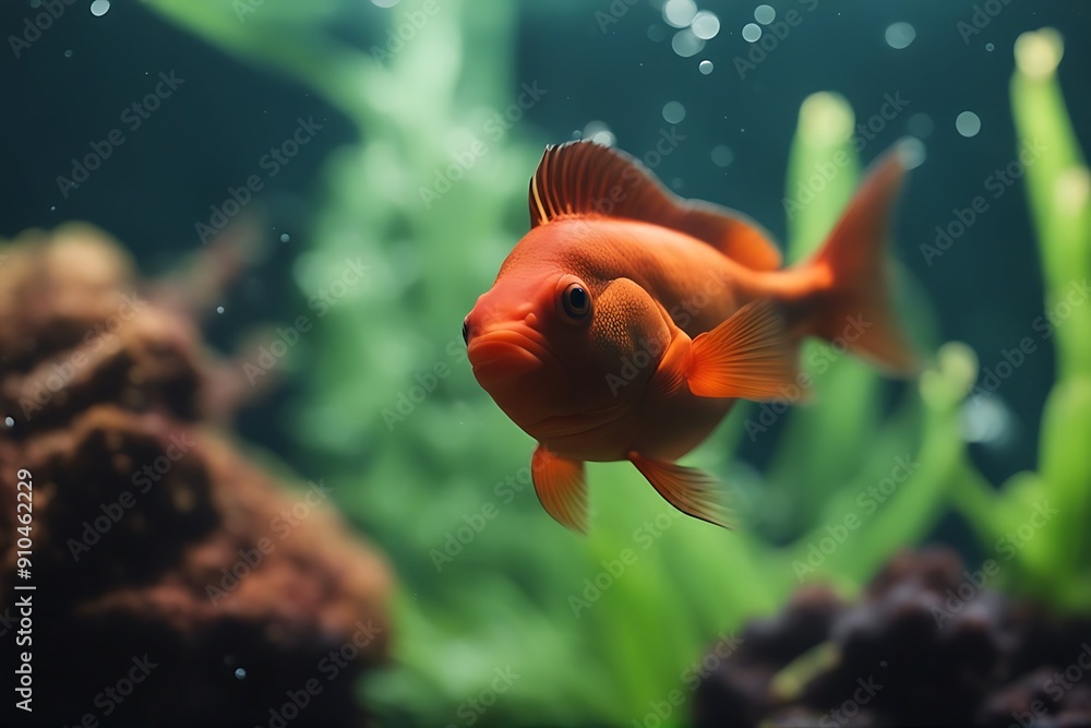 aquarium rouge poisson dans goldfish animal bubble colours house love ...