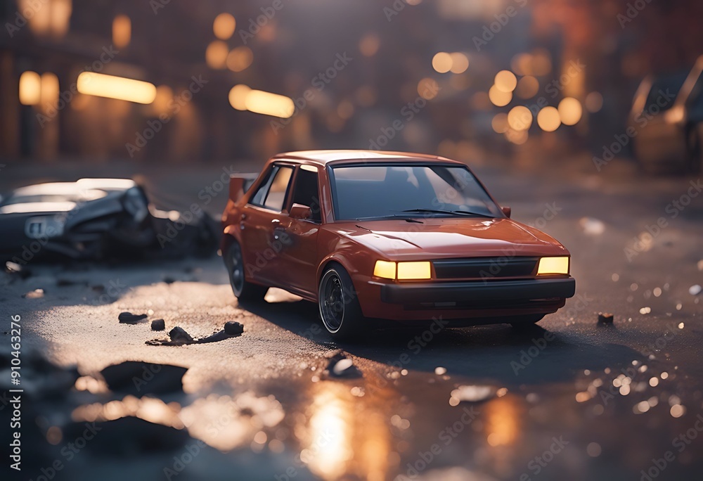 car cartoon accident auto automobile automotive broken collision crash ...