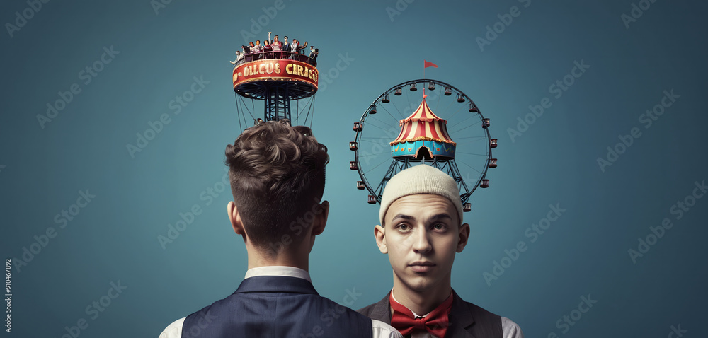 Illustrative Depiction Of A Person Who Almost Goes Crazy In Life And