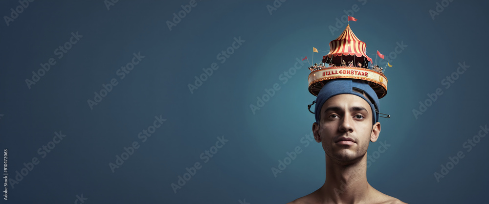 illustrative depiction of a person who almost goes crazy in life and ...